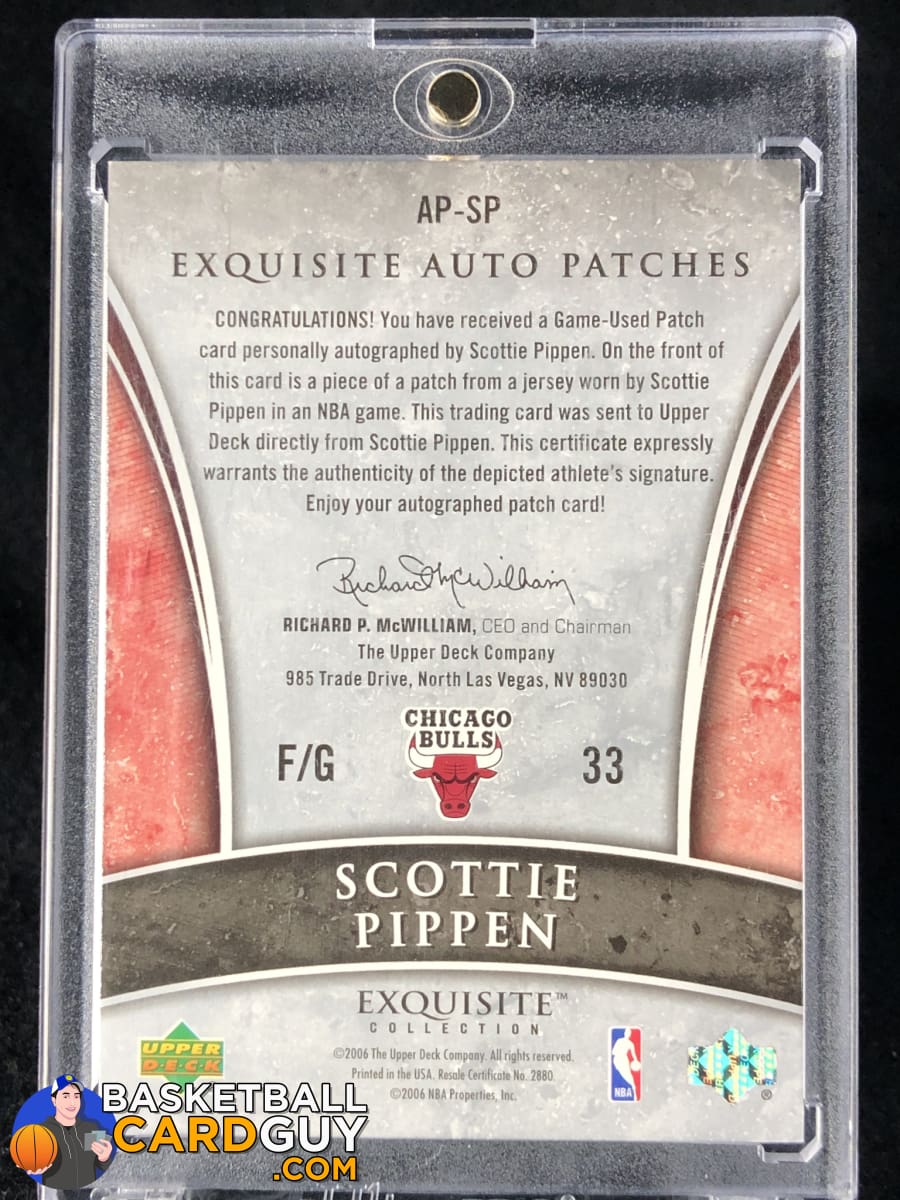 Scottie Pippen 2005-06 Exquisite Collection Autographs Patches #/100 ...