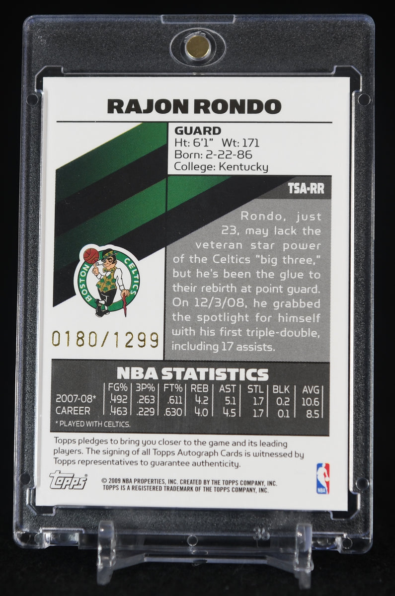 Rajon Rondo 2008-09 Topps Signature Autographs #TSARR #/1299 ...