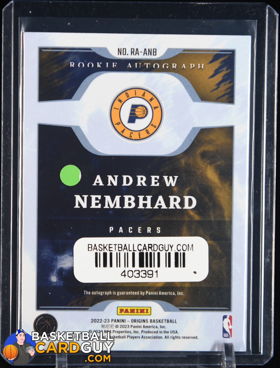 Andrew Nembhard 2022-23 Panini Origins Rookie Autographs #21 ...