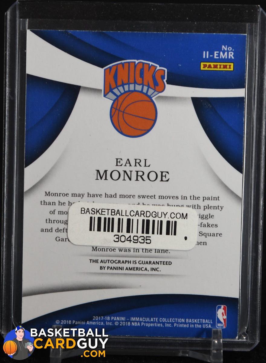 Earl Monroe 2017-18 Immaculate Collection Immaculate Ink #18 #/99 ...