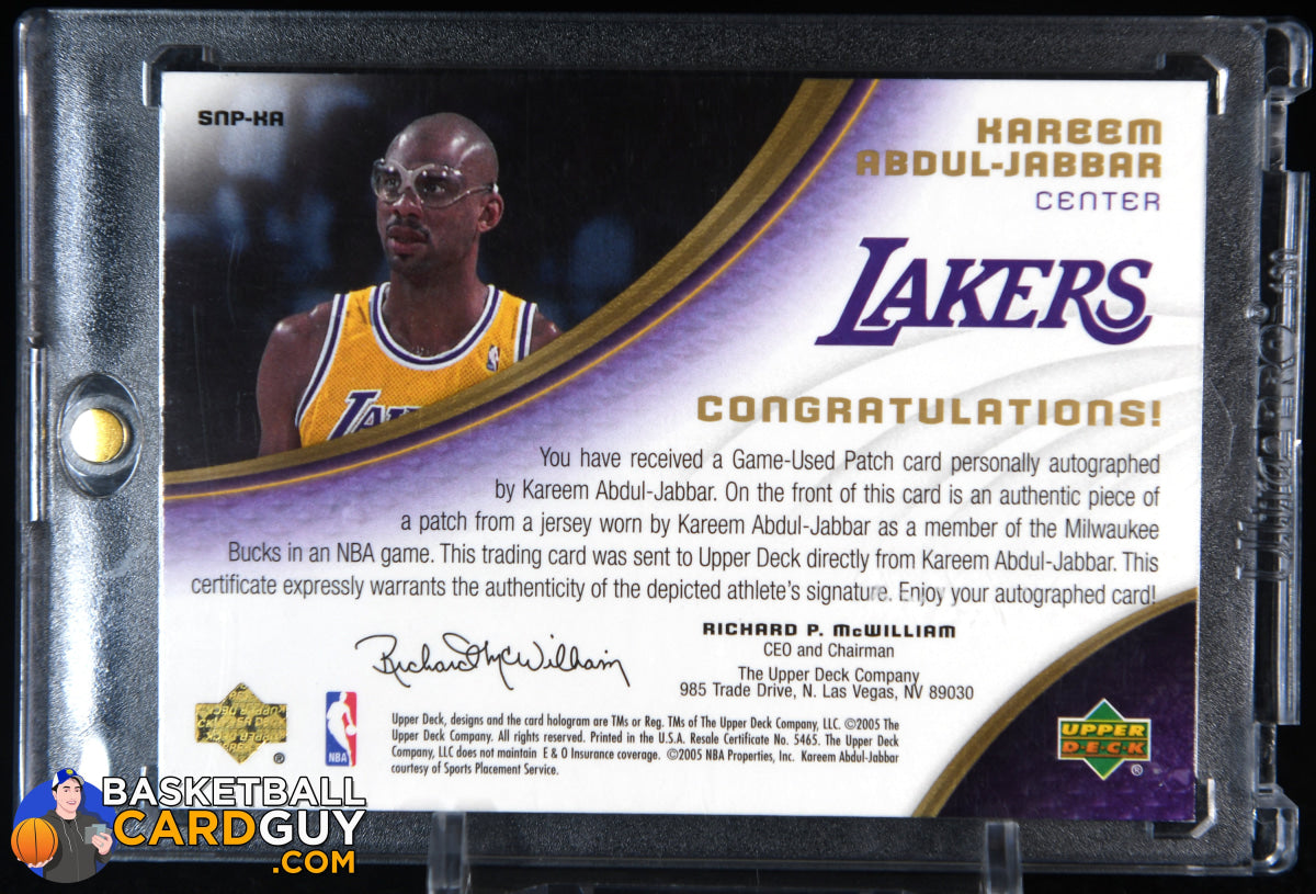 Kareem Abdul-Jabbar 2005-06 SP Game Used SIGnificant Numbers Autograph ...