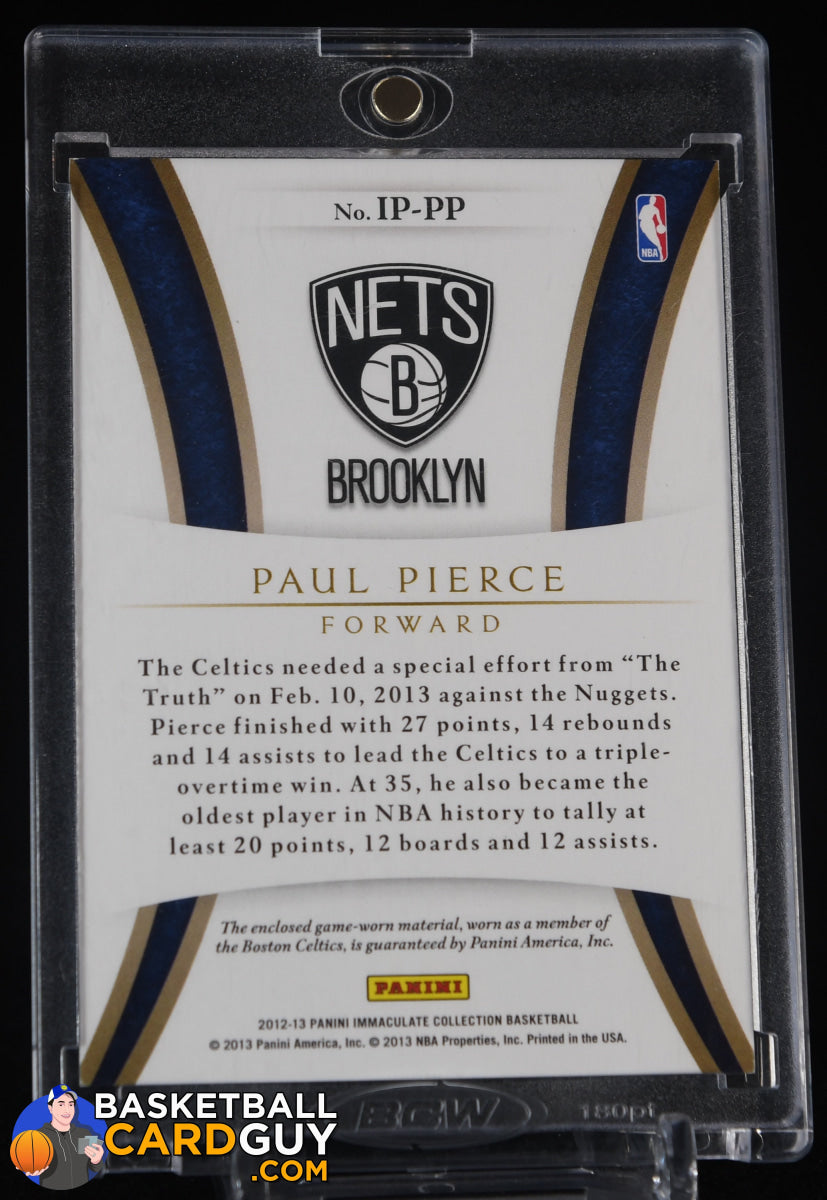 Paul Pierce 2012-13 Immaculate Collection Numbers Patches #/34 ...