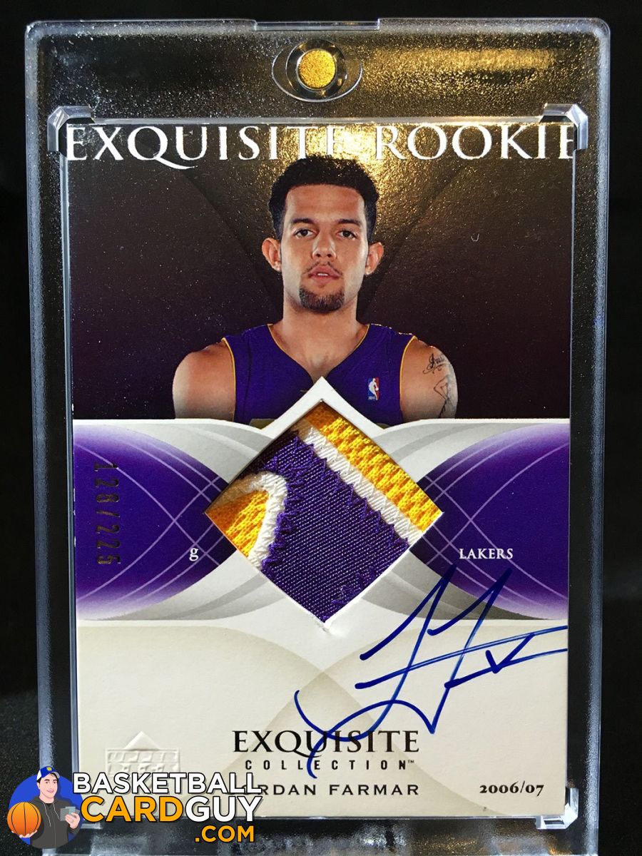 2006-07 Exquisite Collection #65 Jordan Farmar JSY AU RC /225 ...