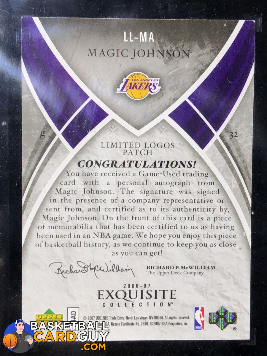 2006-07 Exquisite Limited Logos Magic Johnson – Basketball Card Guy