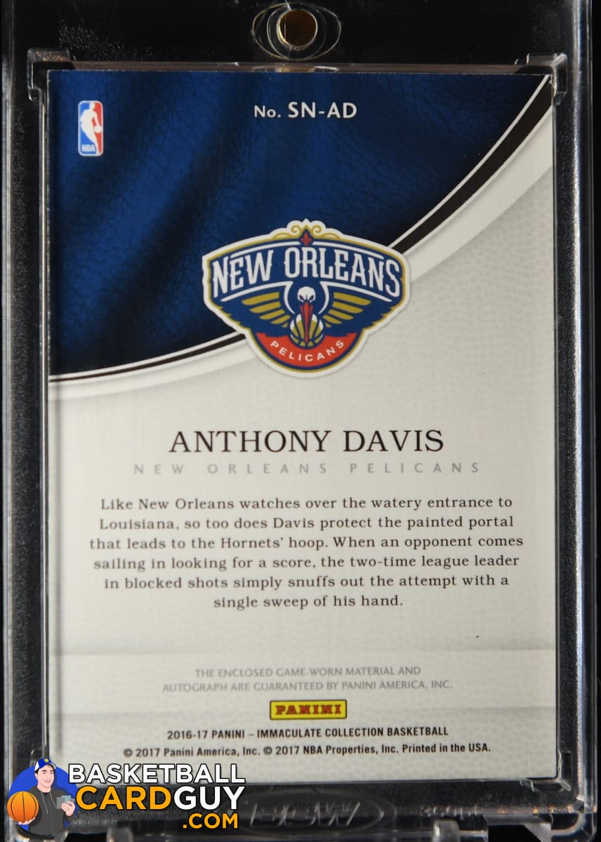 Anthony Davis 2016-17 Immaculate Collection Sneaker Swatch Signatures ...