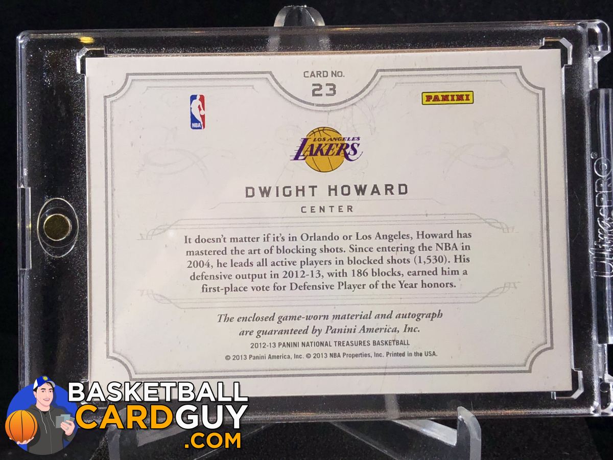 Dwight Howard 2012-13 National Treasures NBA Gear Triple – Basketball ...