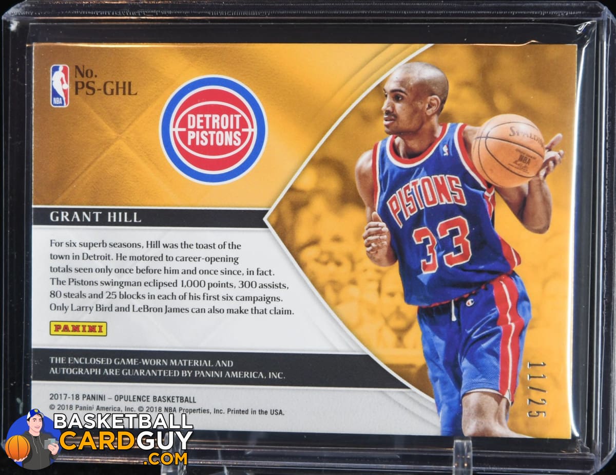 Grant Hill 2017-18 Panini Opulence Precious Swatch Signatures #/25 ...