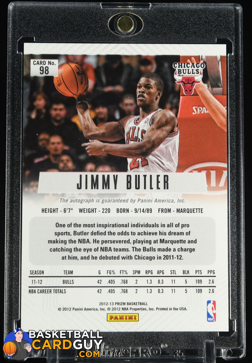 Jimmy Butler 2012-13 Panini Prizm Autographs #98 RC Jimmy Butler 2012-13 Panini Prizm Autographs #98 RC