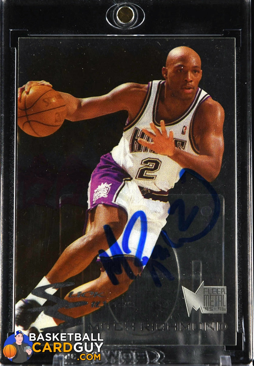 Mitch Richmond 1995-96 Fleer Metal Slick Silver Autograph Signed @ The ...