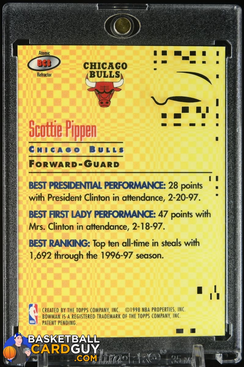 Scottie Pippen 1997-98 Bowman's Best Cuts Atomic Refractors #BC3 ...